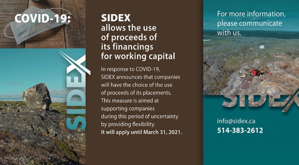 COVID-19 : SIDEX allows the use of proceeds of its financings for ...